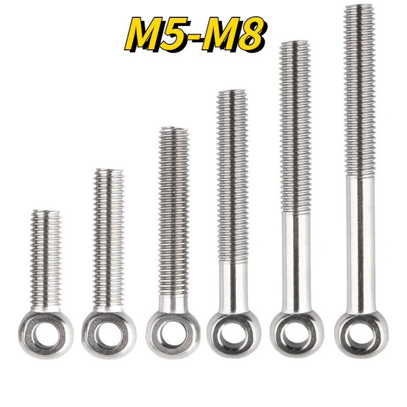 [XNY] 304 Stainless Steel Movable Joint Bolt M5/M6/M8 Ring O-Ring with ...