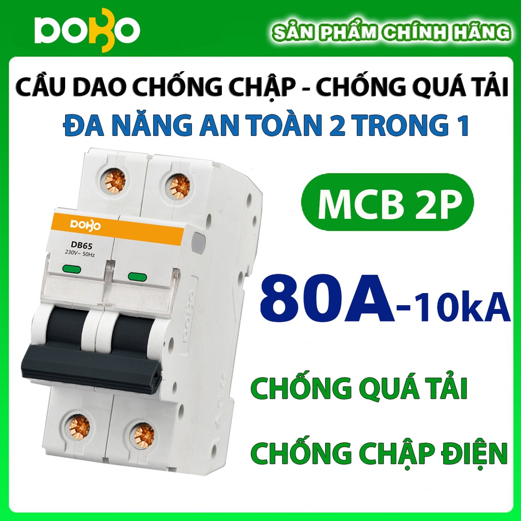 Automatic Circuit Breaker MCB DOBO KOREA 2P 80A 6kA Good Quality ANTI ...