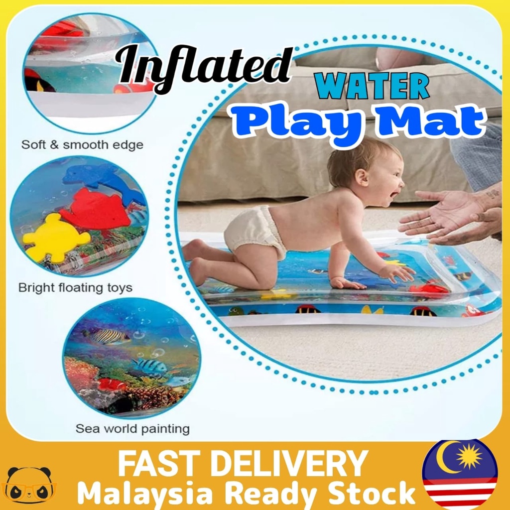Baby Infant Inflatable Slapped Water Play Mat Tummy Time Patted Playmat ...