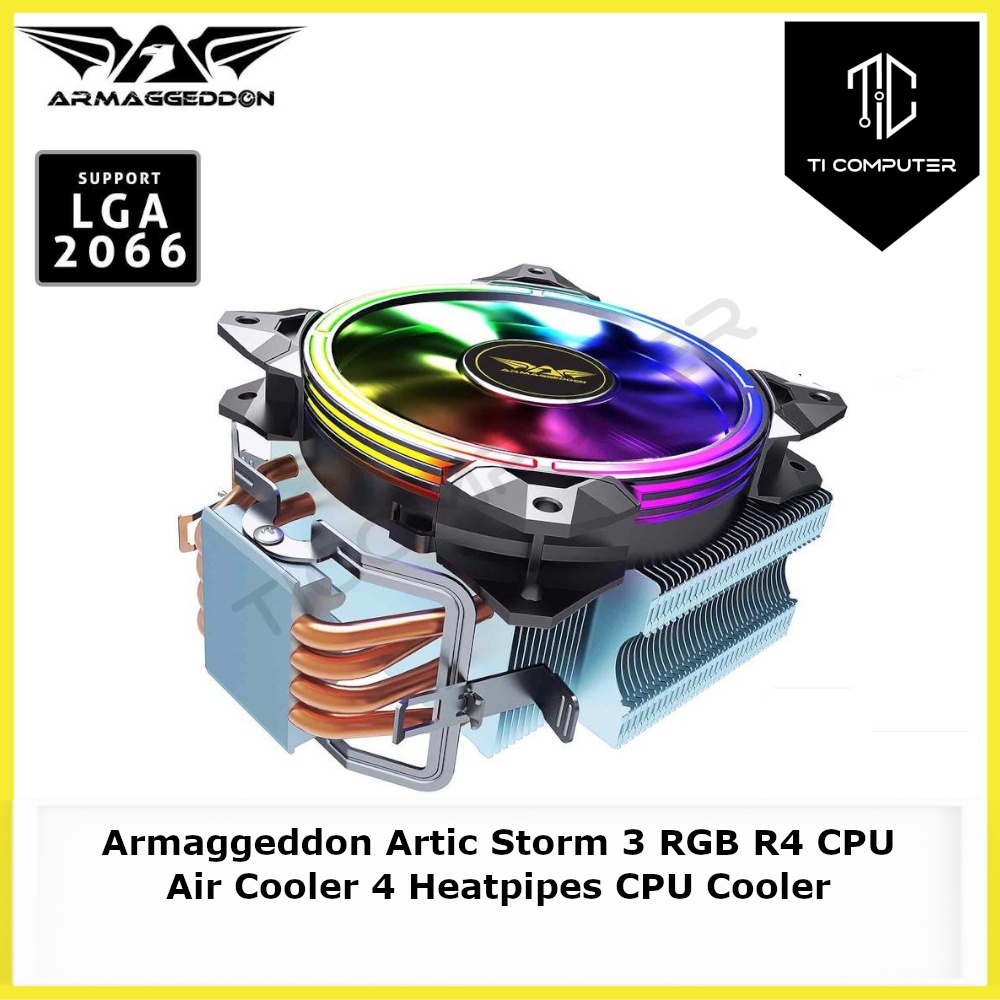 Armaggeddon Artic Storm 3 RGB R4 CPU Air Cooler 4 Heatpipes CPU Cooler ...