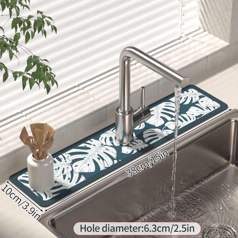 Nordic Faucet Drain Pad Water Absorption Pad Kitchen Anti-slip Mat ...