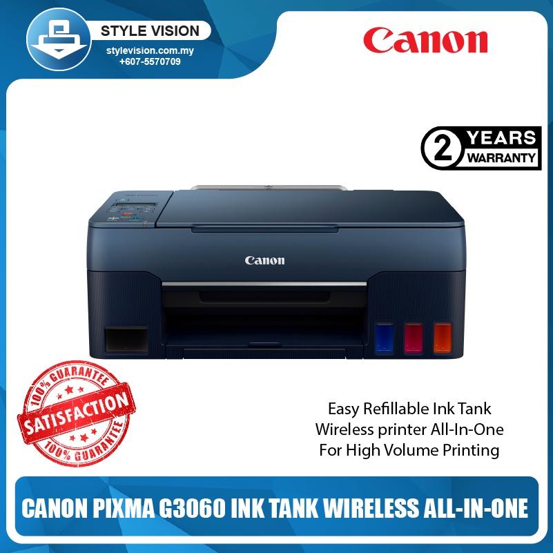 CANON PIXMA G3060 WIRELESS INK EFFICIENT ALL-IN-ONE PRRINTER TANK ...