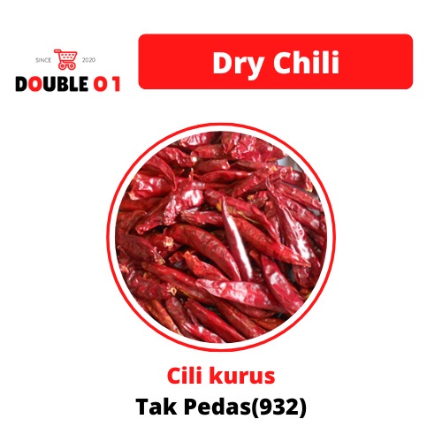 DOUBLE O 1 Dry Chili Cili Kering Cili Kering tidak Pedas 辣椒干 (500G ...