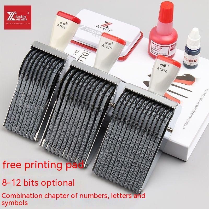 Asian Number Stamp English Letter A-Z Roller Stamp Multifunctional 0-9 ...