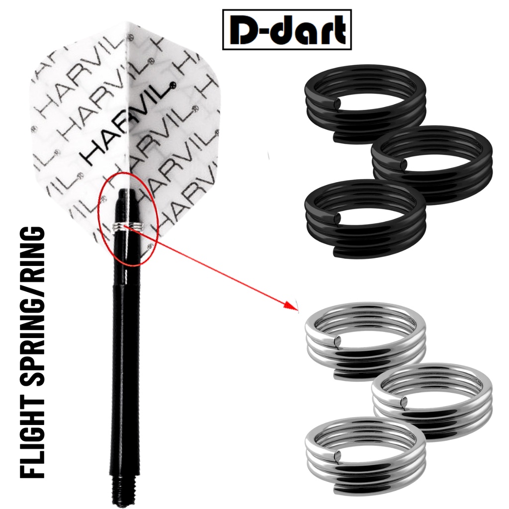 DART ACCESSORY - 6 PCS FLIGHT RINGS / SPRING FOR USE WITH NYLON SHAFT ...