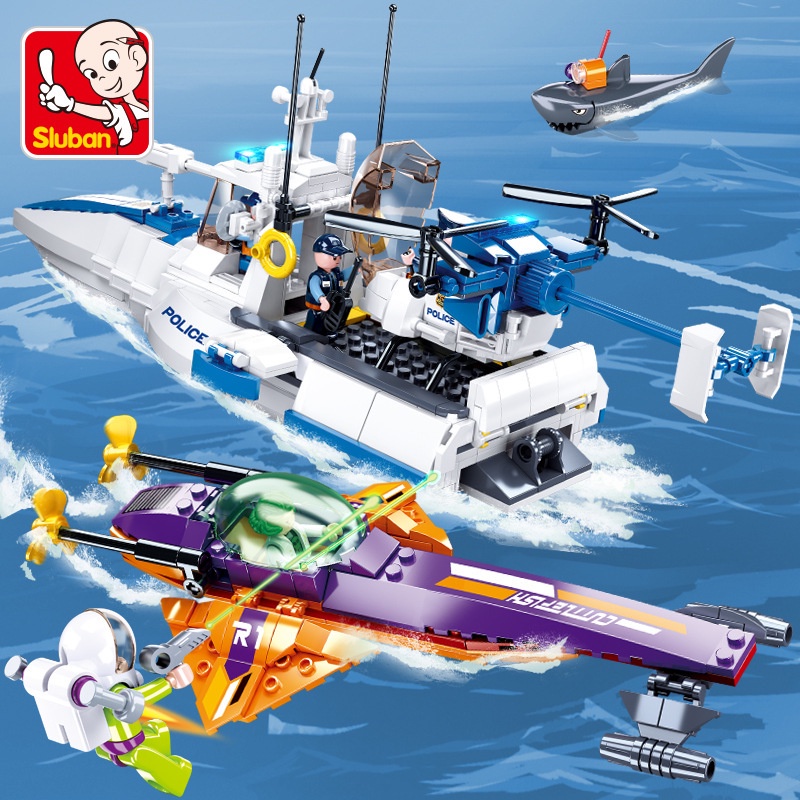 Little Luban 0823-28 Toy Police Car Airplane Car City Police Model Boy ...