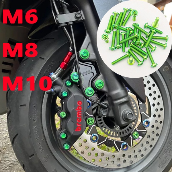Green Titanium alloy Big Head Bolts TC4/GR5 M6 M8 M10 Torx Head Screws ...