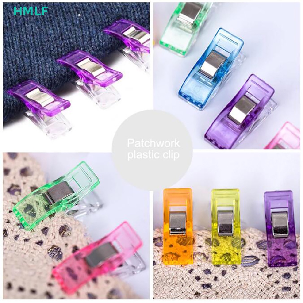 HM 10Pcs Sewing Multicolor Plastic Clip Fabric Clamps Patchwork Craft ...