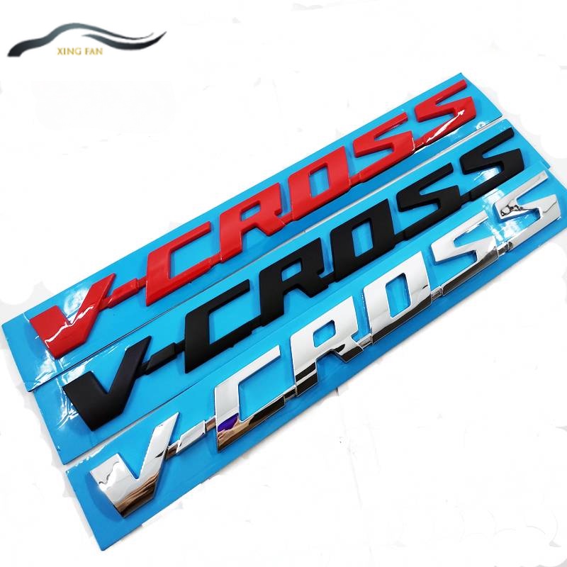 XINFAN 1 X ABS V-CROSS VCROSS Letter Car Rear Trunk Decorative Emblem ...