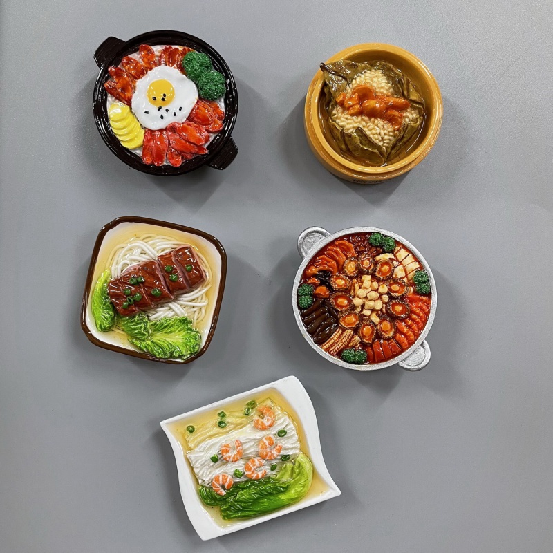 Refrigerator Magnets Big Food Toys Chinese Sausage Powder Pot ...