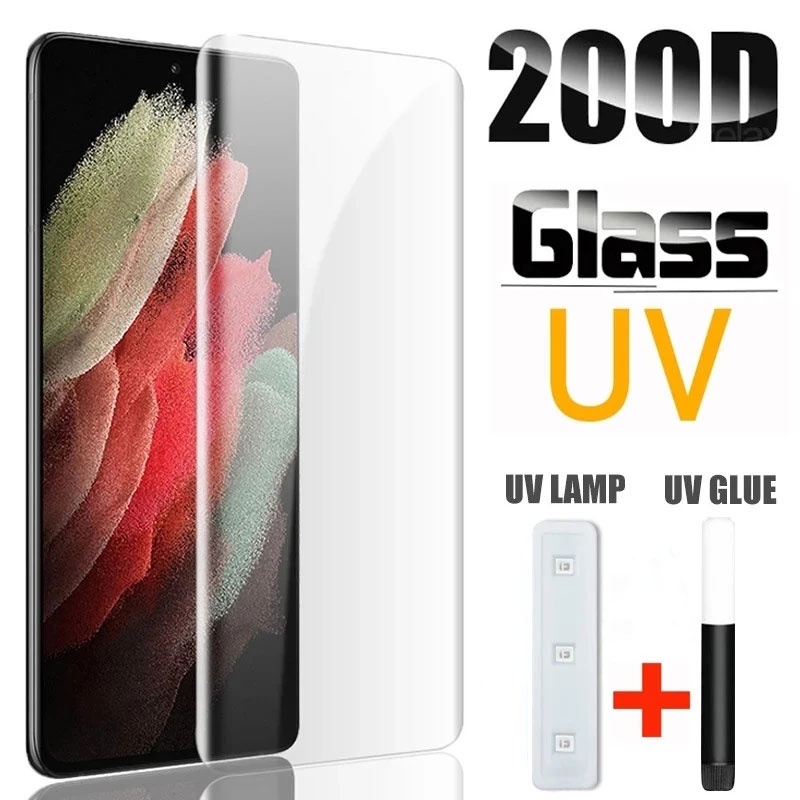 UV Gule Tempered Glass For VIVO V50 V50E V40 V30 V30E V29 V27 V23 V25 X200 X100 Ultra X90 X80 ...