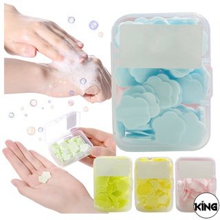 KI Portable Flower Shape Soap Sheets with Box / Disposable Soap Flakes ...