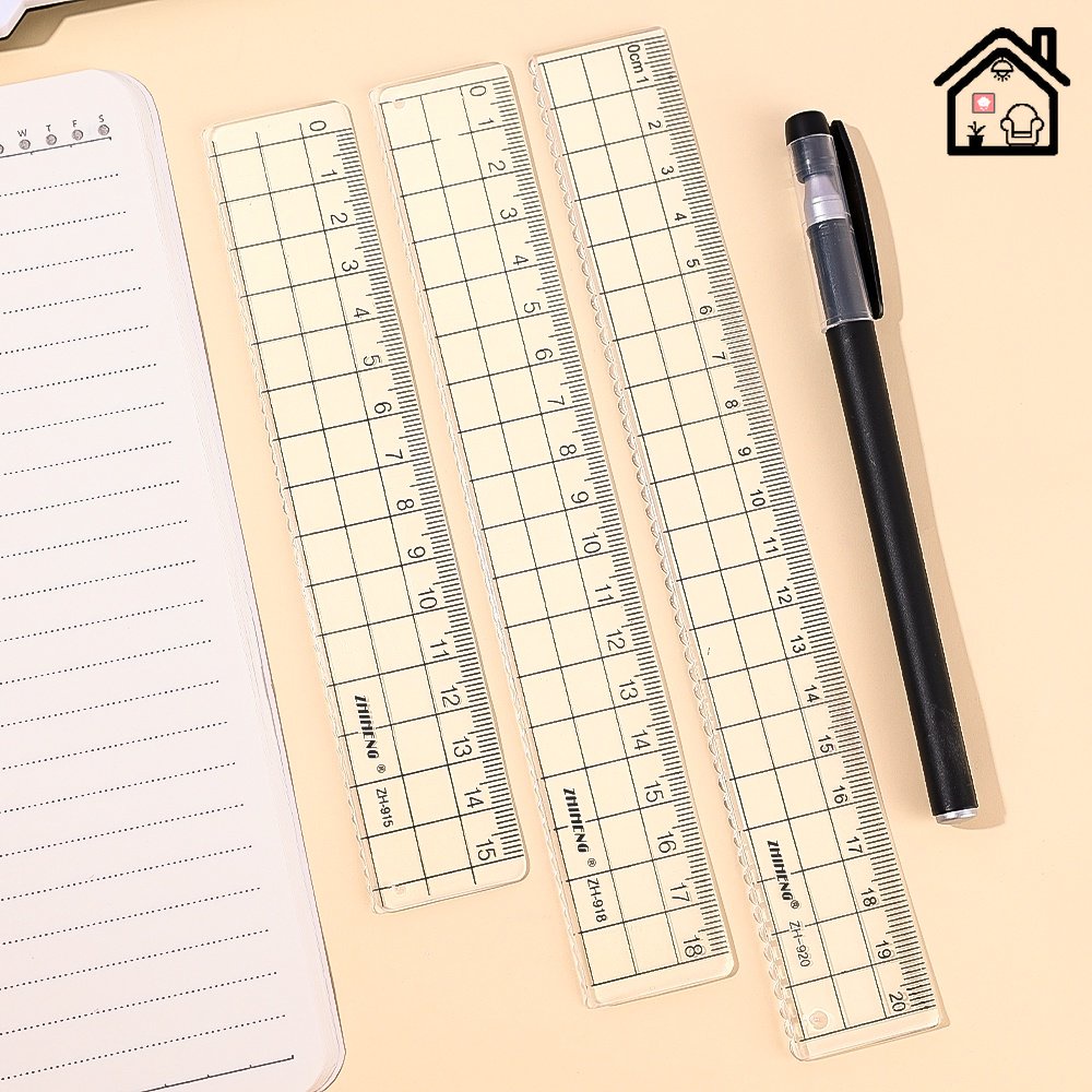 Square Plastic Transparent Grid Drawing Ruler/ Acrylic Durable Student ...