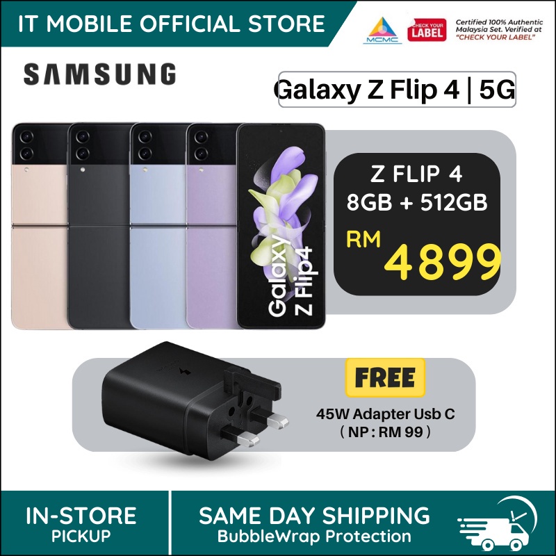 SAMSUNG GALAXY Z FLIP 4 Smartphone | 8GB + 128GB/256GB/512GB ROM ...
