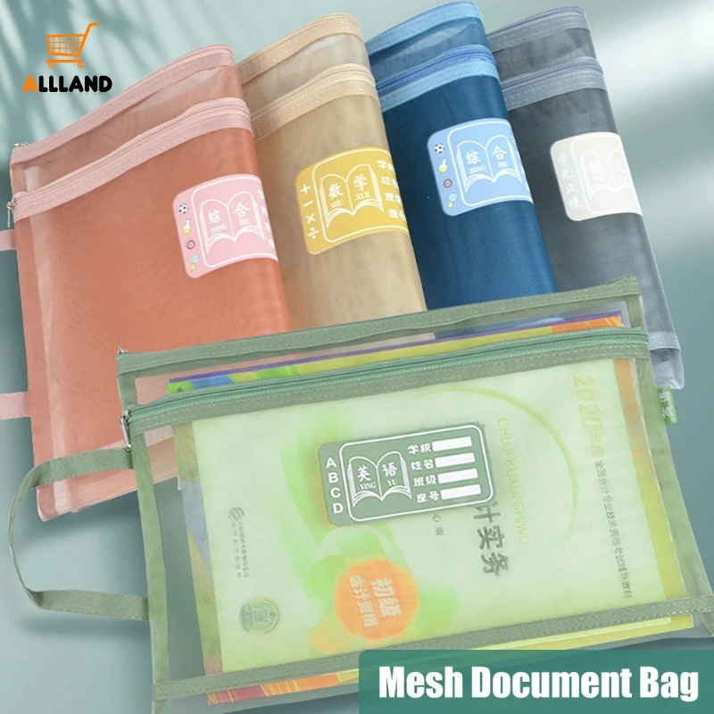 Transparent A4 File Folder Bag/ Simple Series Desk Document Bag/ Zipper ...