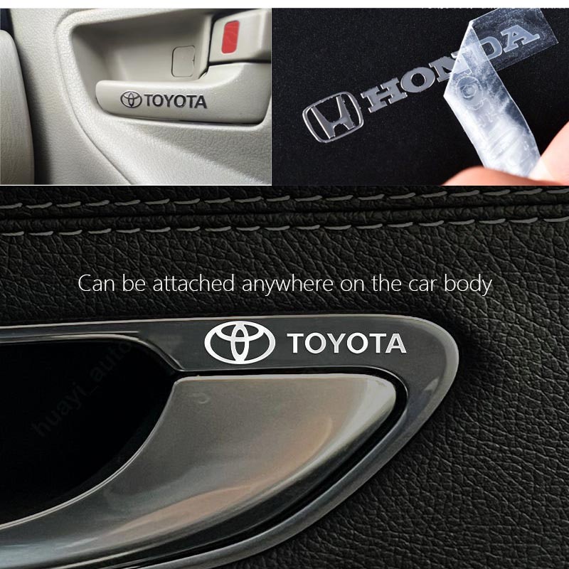 Toyota Logo 3D Exterior Metal Sticker Car Interior Decorative Sticker ...