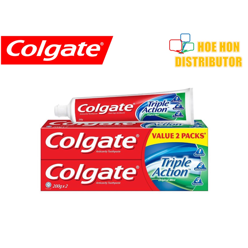 [Value Twin Pack] Colgate Triple Action Toothpaste / Ubat Gigi 2 UNIT x ...
