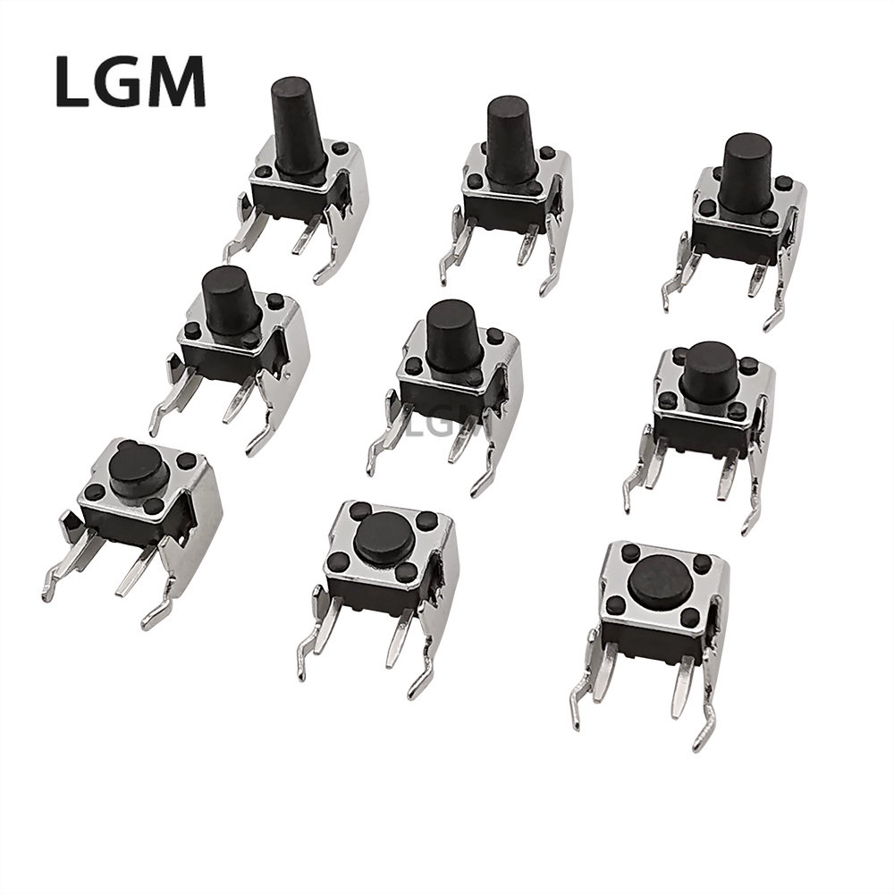 100Pcs/20Pcs 6x6 PCB Momentary Tactile Tact Push Button 4-Pin Self ...