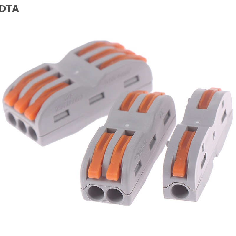 DTA SPL-1 2 3 Way Reusable Spring Lever Terminal Block Electric Cable ...
