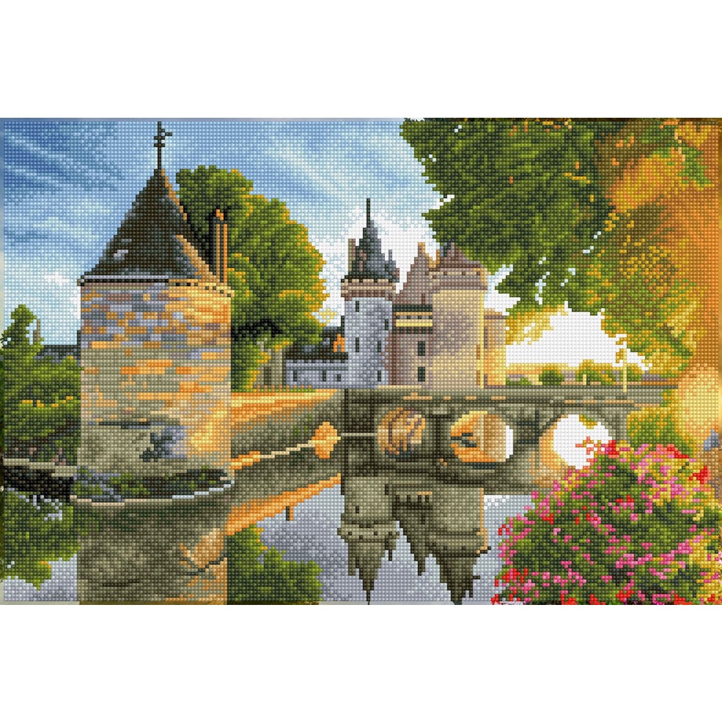 River Castle Pre-Framed Diamond Dotz Square Diamond Painting Kit ...