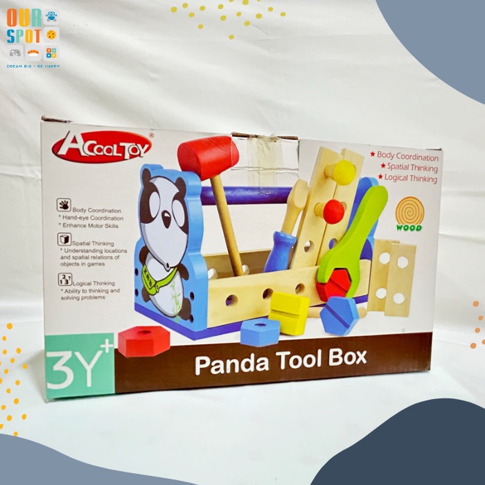 KAYU Panda tool box / Wooden craftsman's tools toy / Craftsman's tools ...
