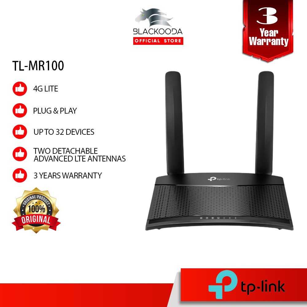 TP-Link Wireless N300 4G LTE Mobile Direct Sim Modem Router TL-MR100 ...