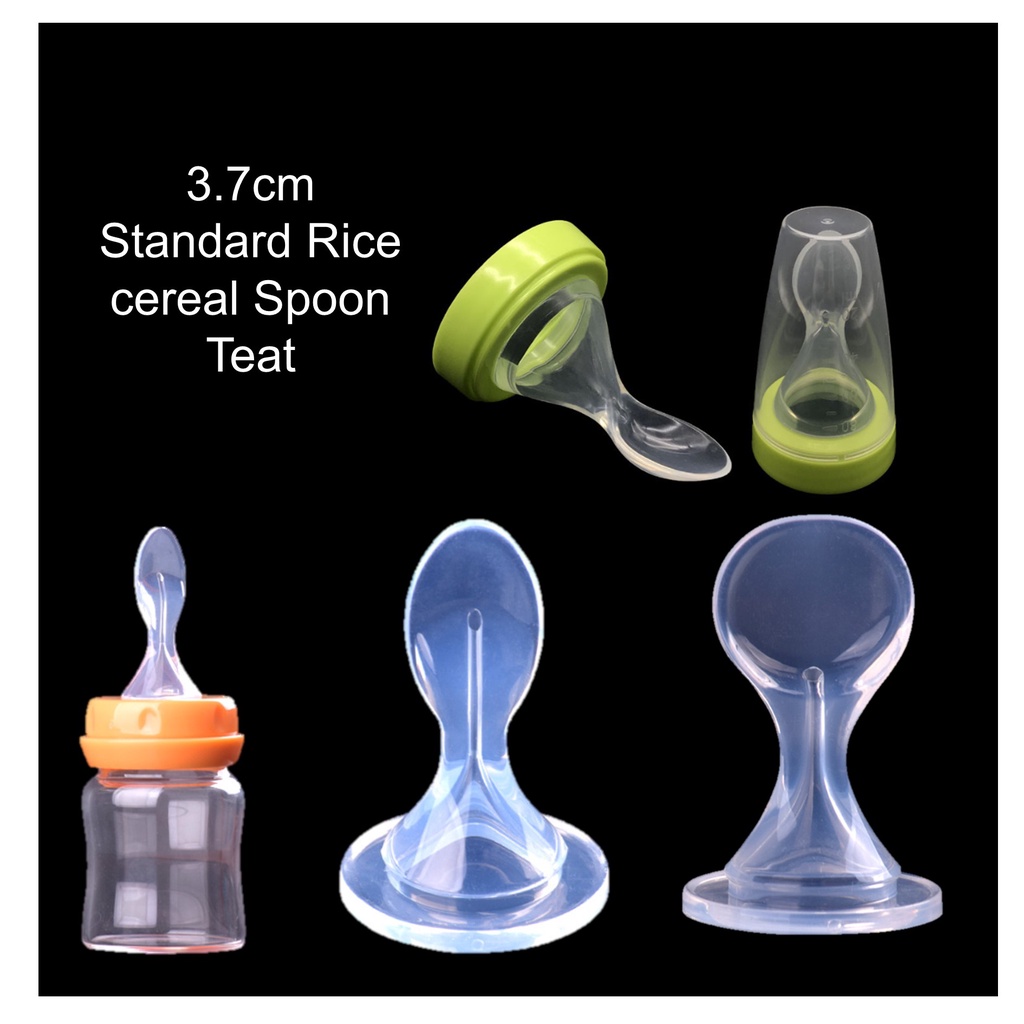 Cleft Spoon Feeding Teat For Standard Neck Bottle Baby Food Rice Cereal ...
