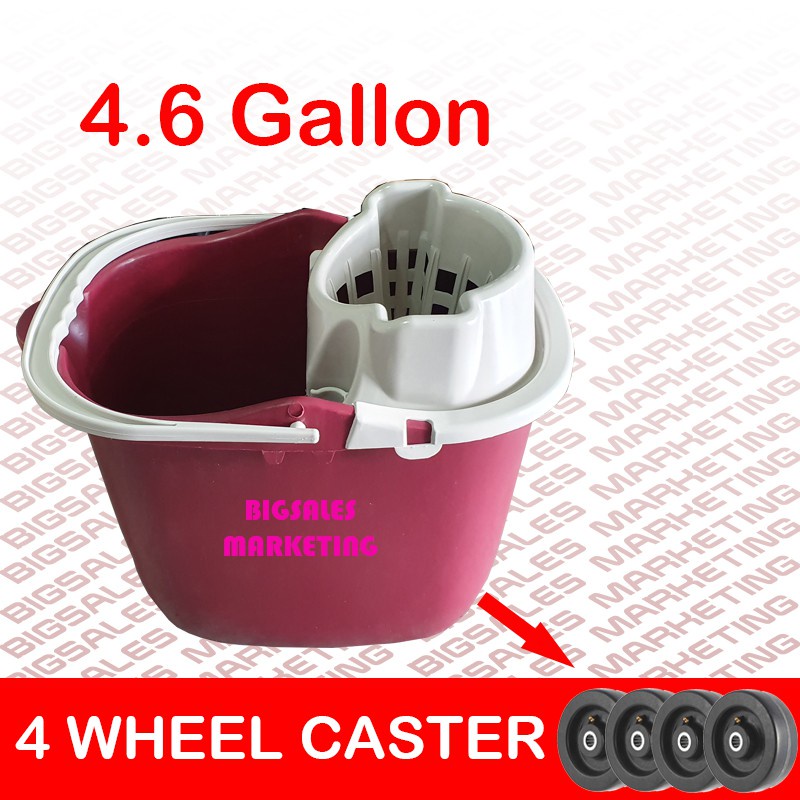 4.6 Gallon BIGSALES Mop Bucket Mop Pail With Caster Wheel (RANDOM COLOR ...