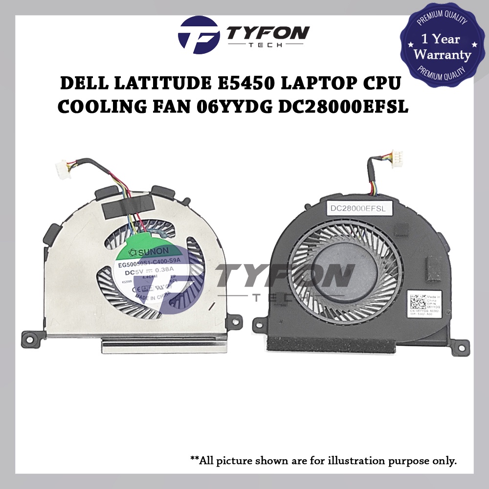 Dell Latitude E5450 Laptop CPU Cooling Fan 06YYDG DC28000EFSL ...