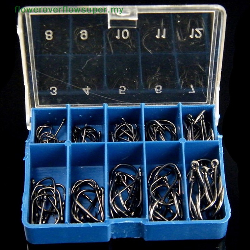 FSMY 100Pcs/lot fishing hooks High carbon steel Black Bait Holder Fish ...
