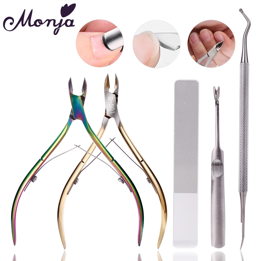 Monja Nail Set Nail Cuticle Clip Stainless Steel Nail Dead Skin Remover ...