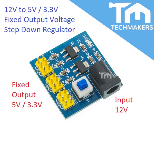 AMS1117 AMS 1117 DC-DC 12V to 3.3V 5V Power Module Multi Output Voltage Step-Down Regulator ...