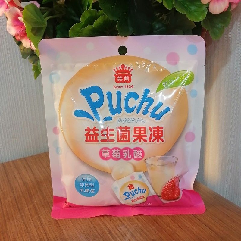 I-MEI Puchu Probiotic Jelly-Strawberry Lactic Acid / 义美 噗啾益生菌果冻-草莓乳酸 ( 247 g / 1 packet ...