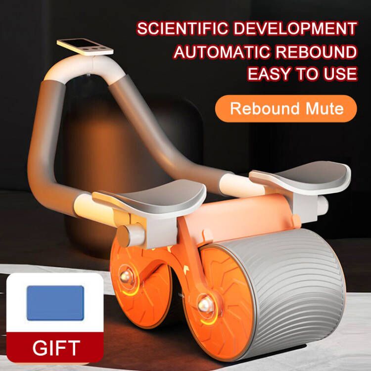 Abdominal Abs Wheel Elbow Support Automatic Rebound Roller Wheel Mutes ...