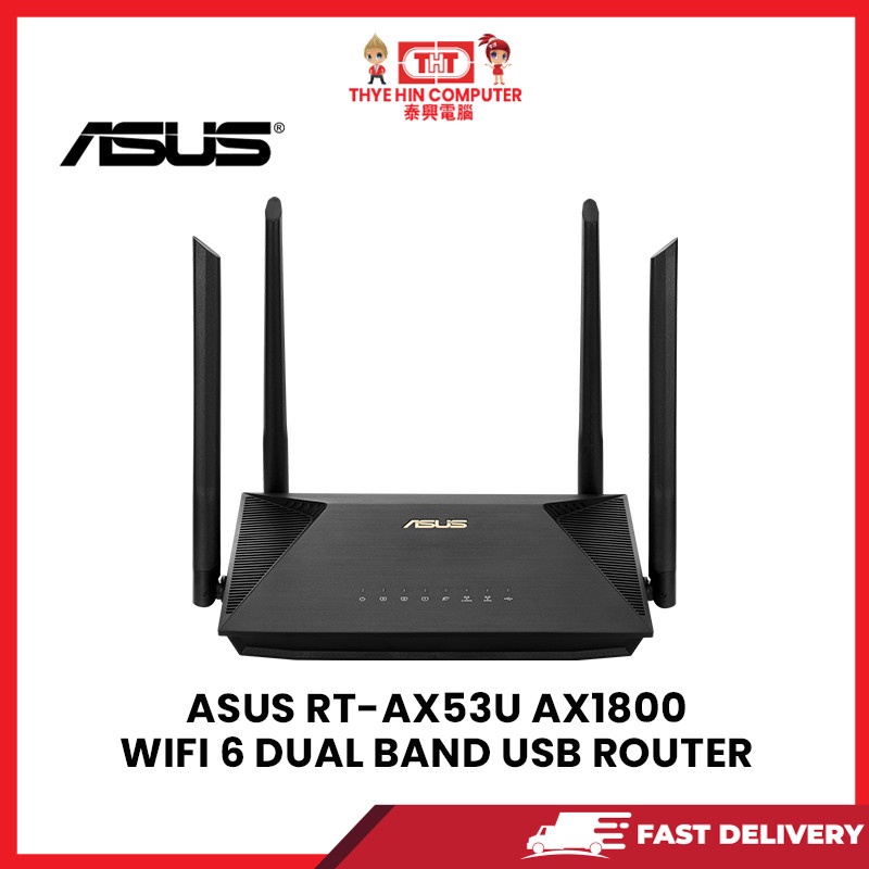 ASUS RT-AX53U AX1800 WIFI 6 DUAL BAND USB ROUTER | Shopee Malaysia