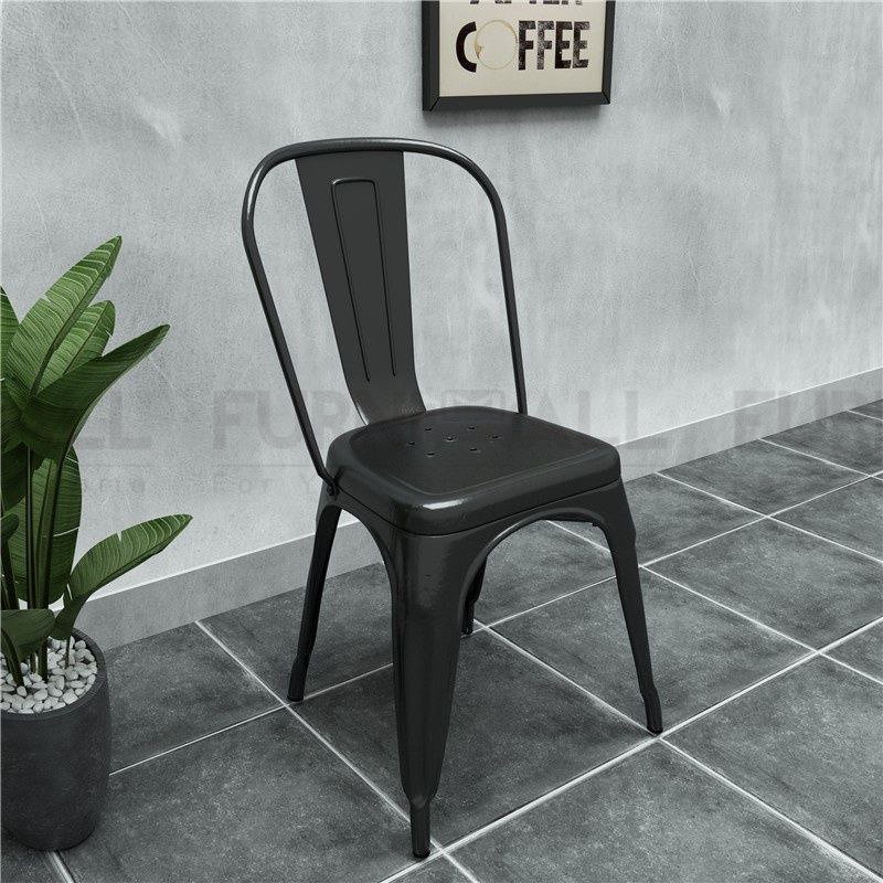 FURNIMALL Tolix High Bar Stool Restaurant Cafe Chair Metal Dining Bar ...