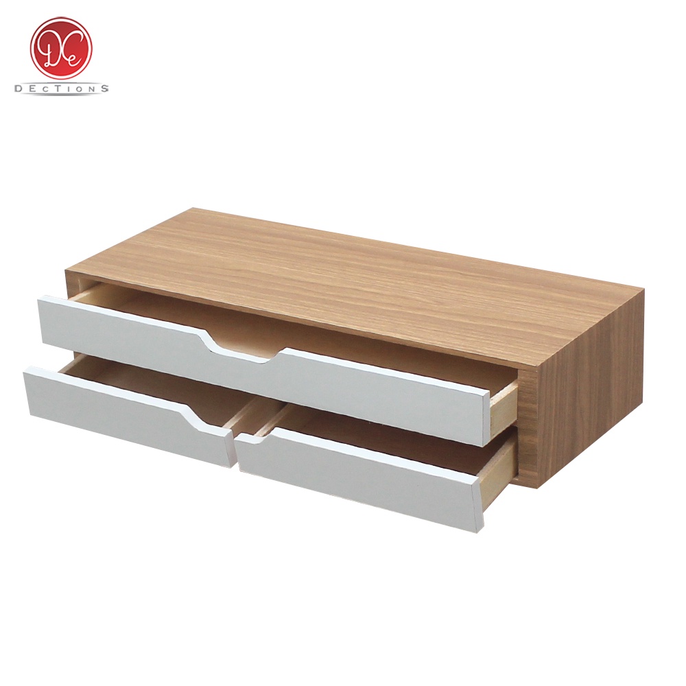 Dections Wall Hanging Drawer Rack 50x20cm 3 Storage Slots Aesthetic ...
