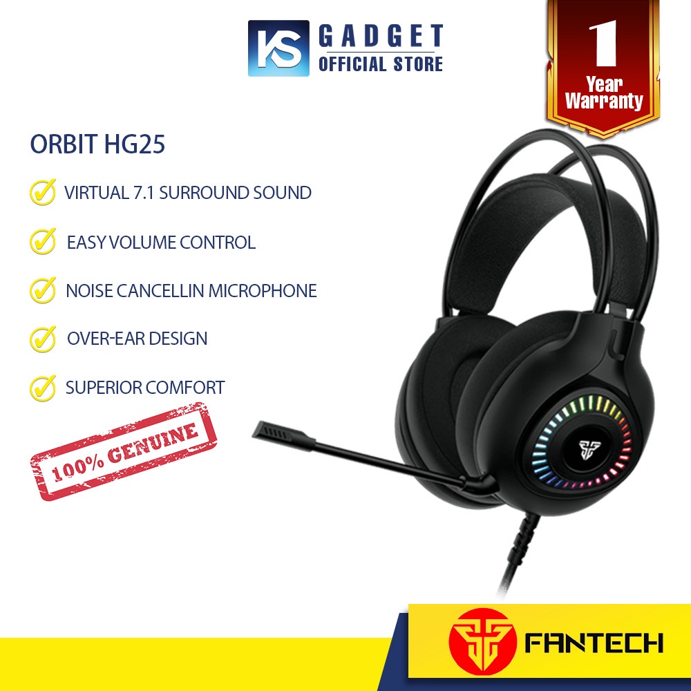 Fantech ORBIT HG25 7.1 Virtual Surround Sound Gaming Headset - 1 Year ...