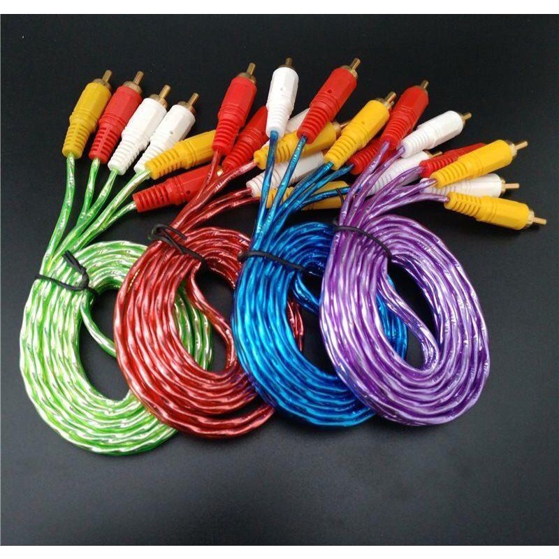 3 RCA AV audio video cable AV converter cable adapter wayar DVD ...