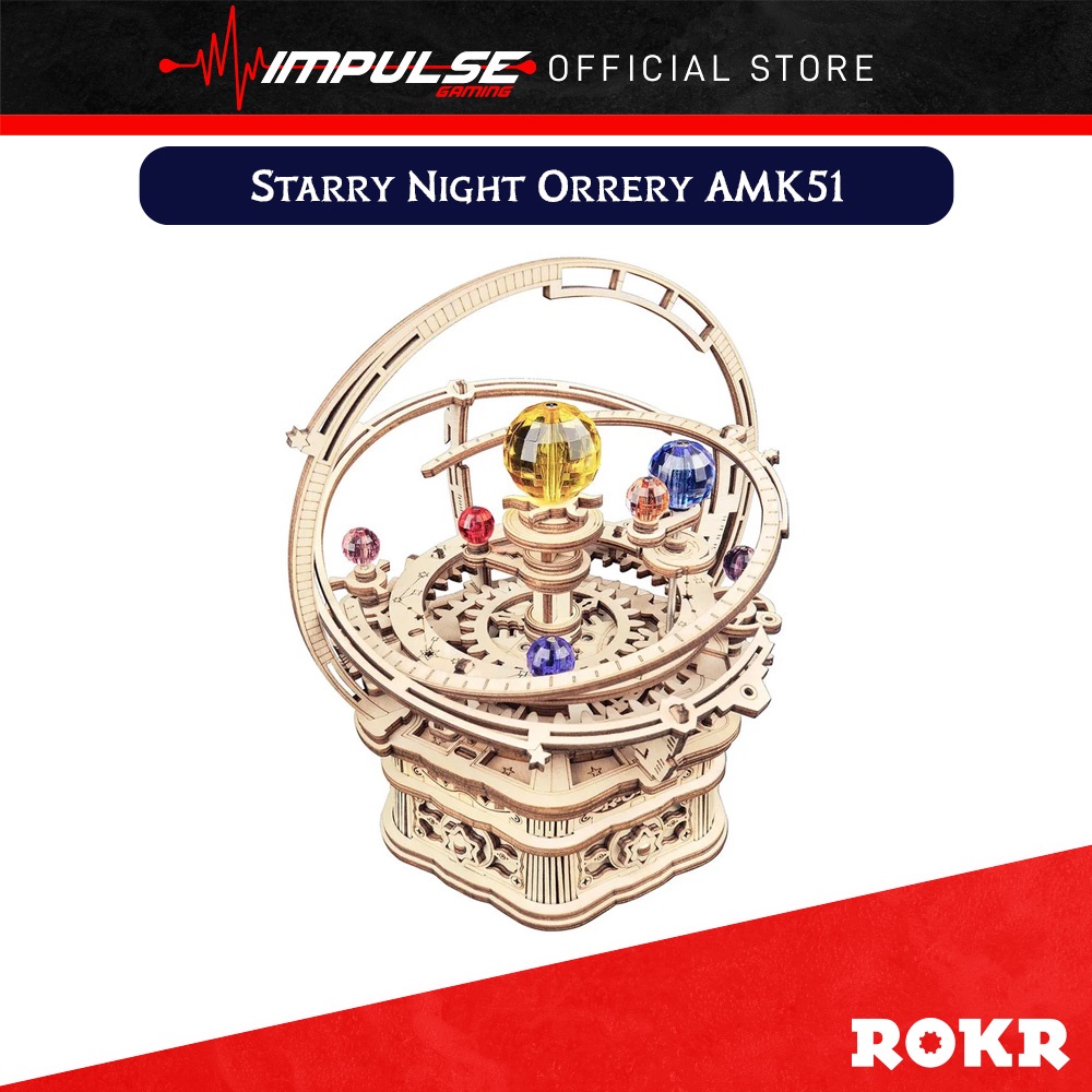 Robotime ROKR Starry Night Orrery Mechanical Music Box AMK51 | Shopee ...