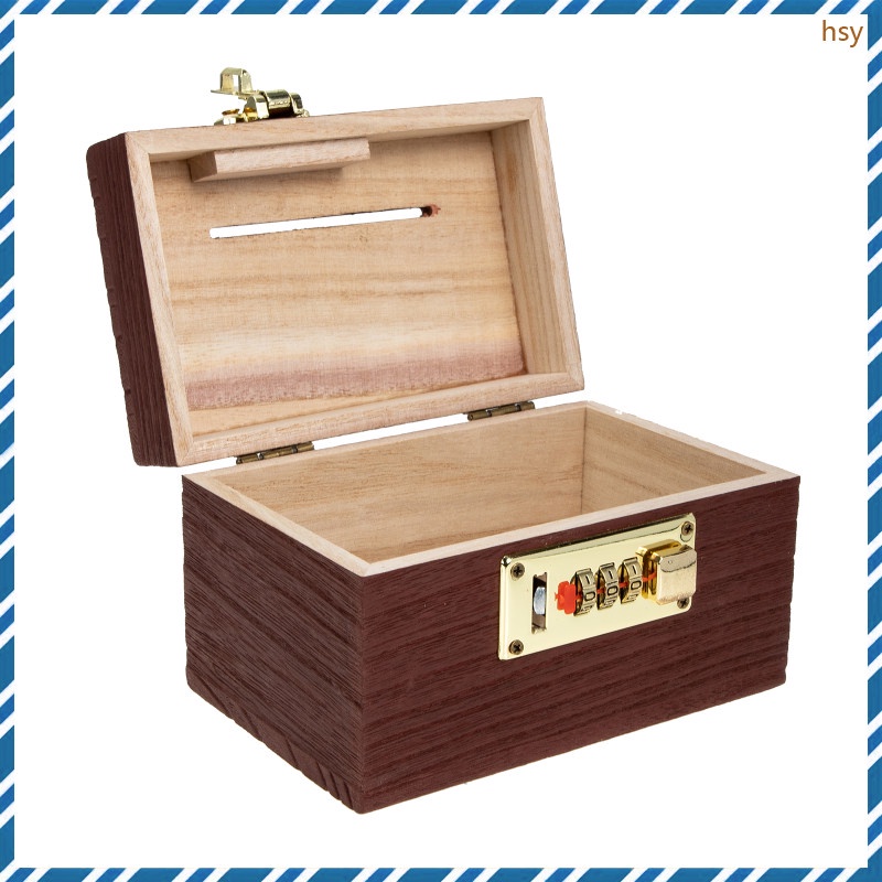 Bo Chest Wooden Pirate Lockwood Bank Jewelry Cash Storage Trinket Case ...