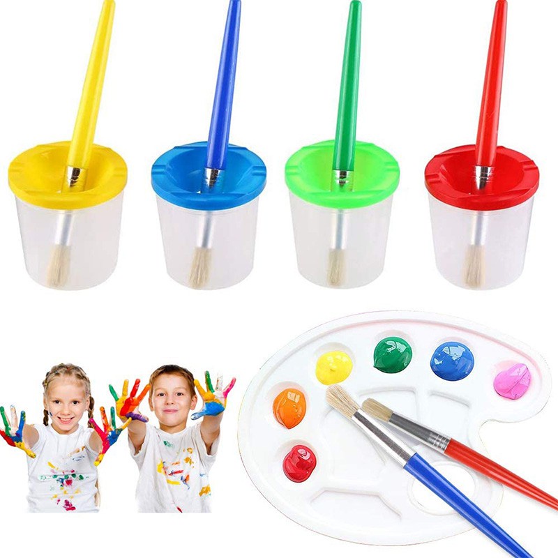 Brush Washing Cups Canister Wash Paint Cup Watercolour Kids Children ...