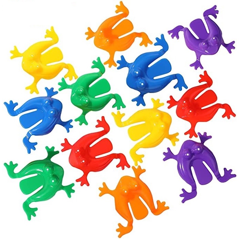 Retro Jumping Frogs Toys Cartoon Plastic Frog Kids Bouncing Stress ...