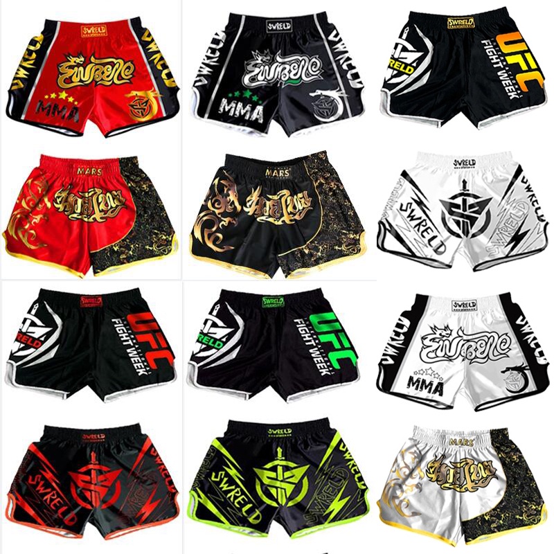 New Men&Women Boxing Training Pants + Muay Thai Boxing Shorts + MMA ...