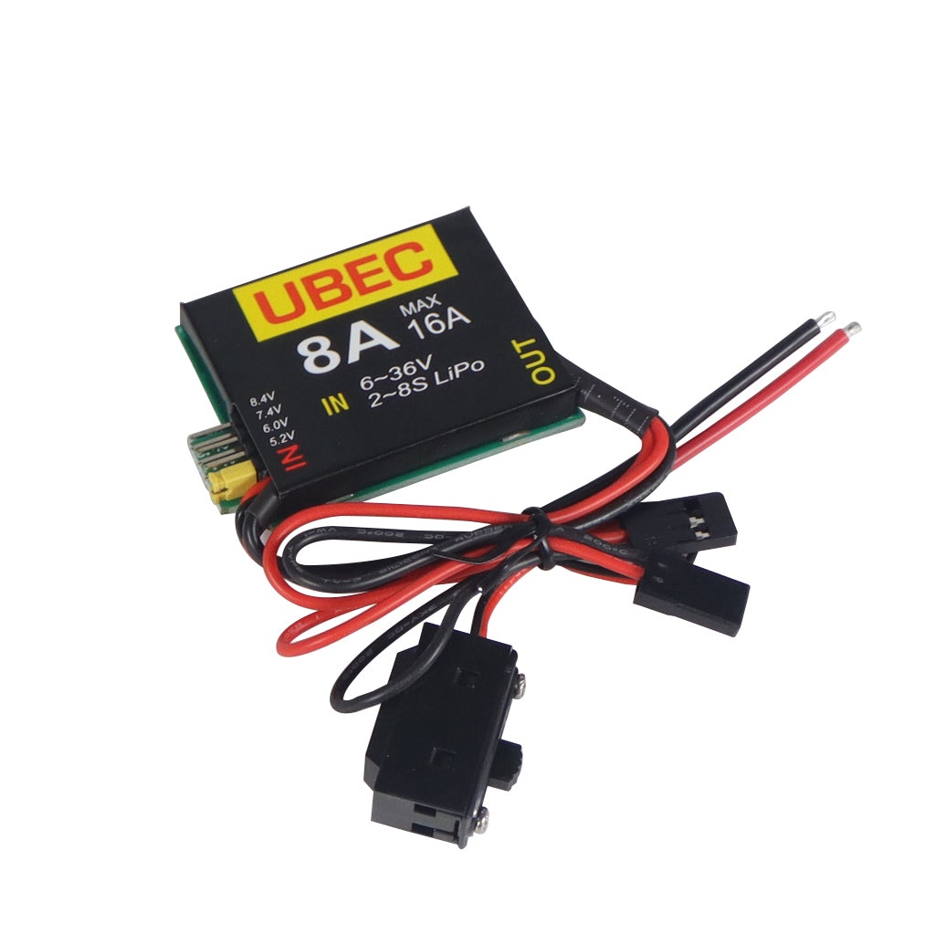 QWinOut UBEC-8A 2S-6S 6-36V BEC DUAL UBEC 8A/16A 5.2/6.0/7.4v/8.4v ...