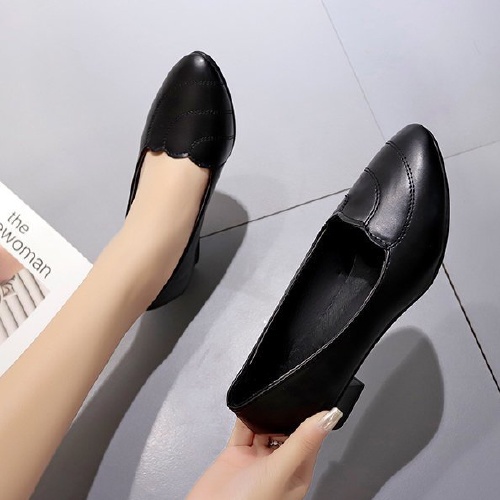 Pump Formal Shoes for Women Black Low Heel Shoe Women Flat Heels ...