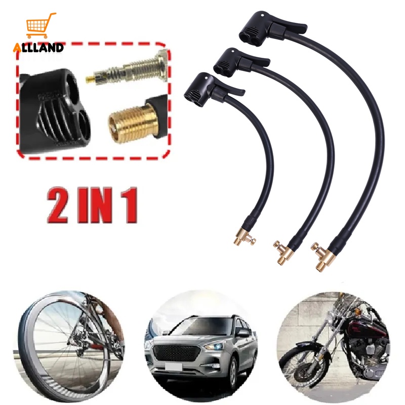 Portable 2 In 1 Car Tire Inflation Pump with Extension Tube/ Motorbike ...