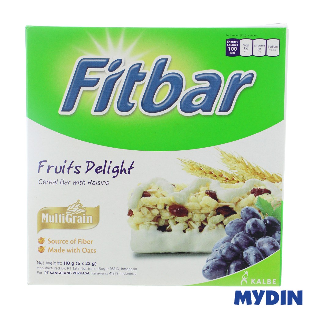 Fitbar Cereal Bar (5 x 22g) - 3 Variants | Shopee Malaysia