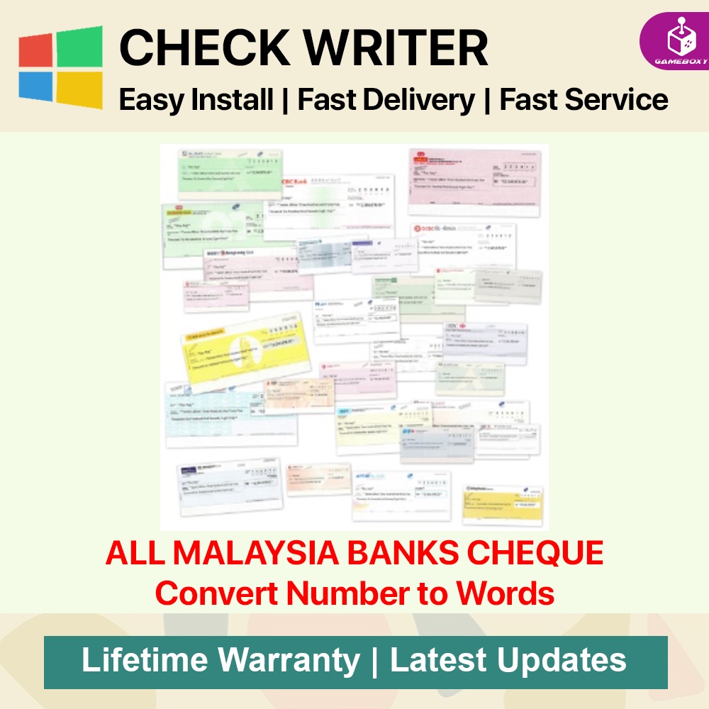 [PC] CHECK CHEQUE WRITER SOFTWARE All Malaysia Banks [EASY INSTALL ...