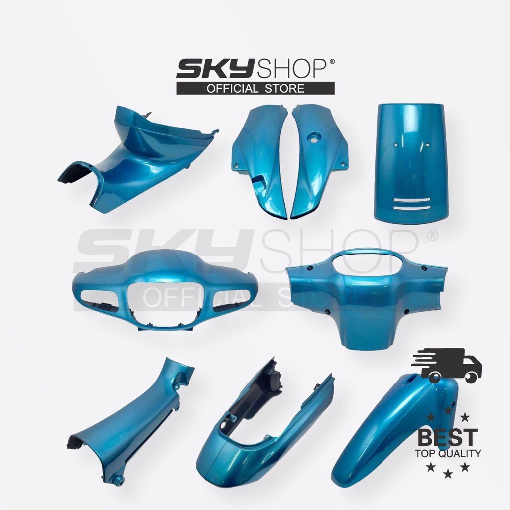 MODENAS KRISS110 / KRISS-1 BODY COVER SET (SM-GREEN) (SKYSHOP) ALL SET ...